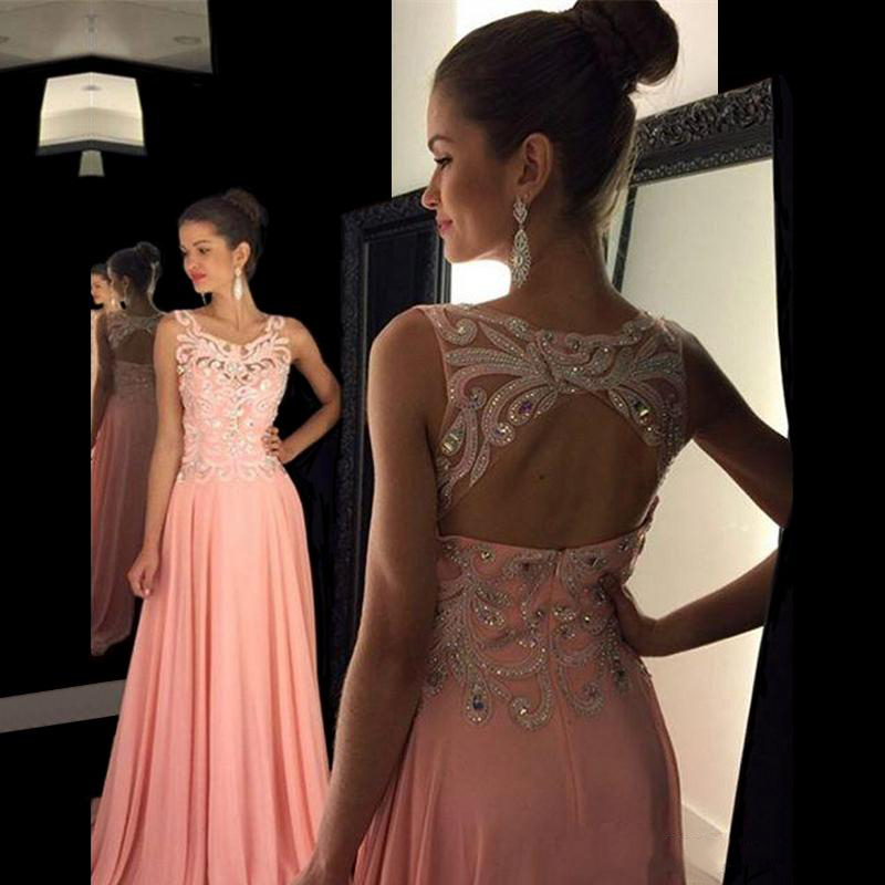 Prom Dresses 2017,square Neck Pink Long Prom Dress With Key Hole Back ...